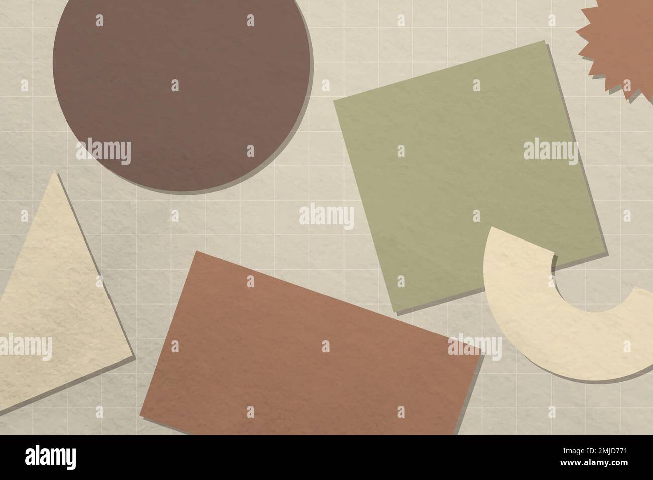 Abstract memphis background, earth tone geometric shapes vector Stock ...