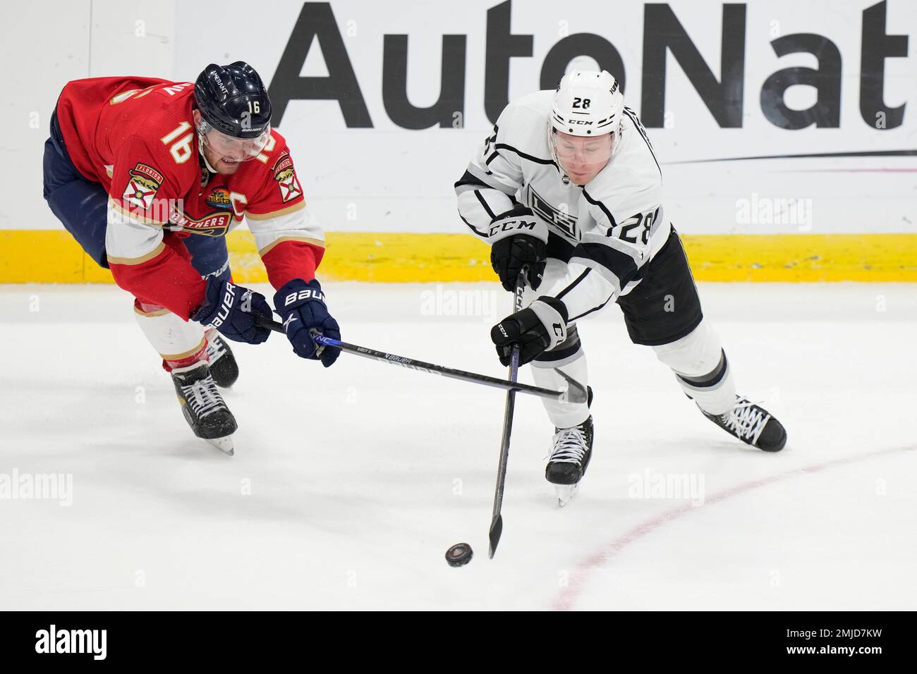 Florida Panthers center Aleksander Barkov (16) and Los Angeles Kings ...