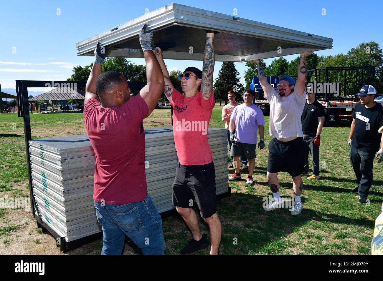 (Left to right) Senior Airman Kevin Delapenha, 517th Software ...