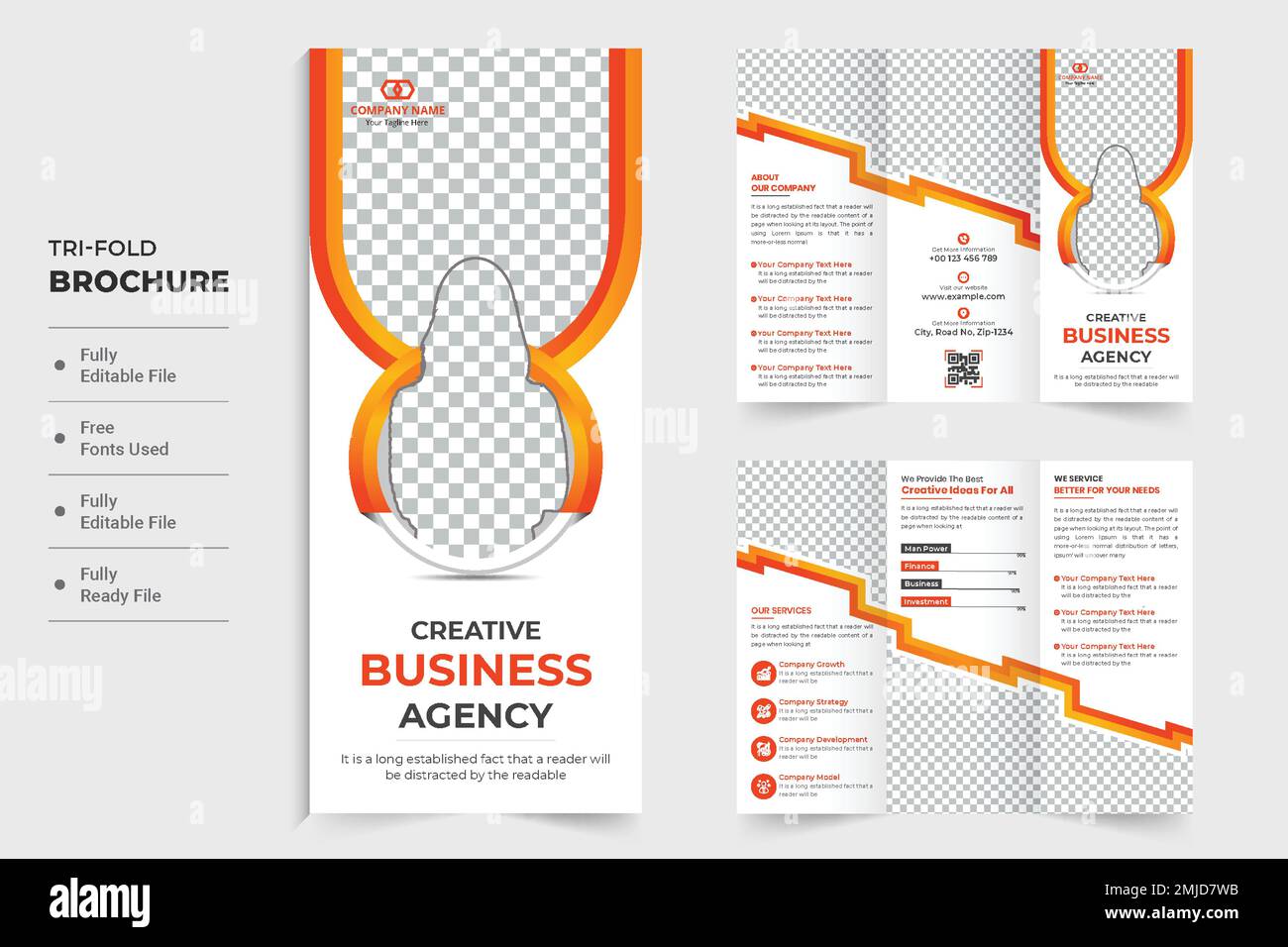 Creative marketing agency tri fold brochure design for promotion ...
