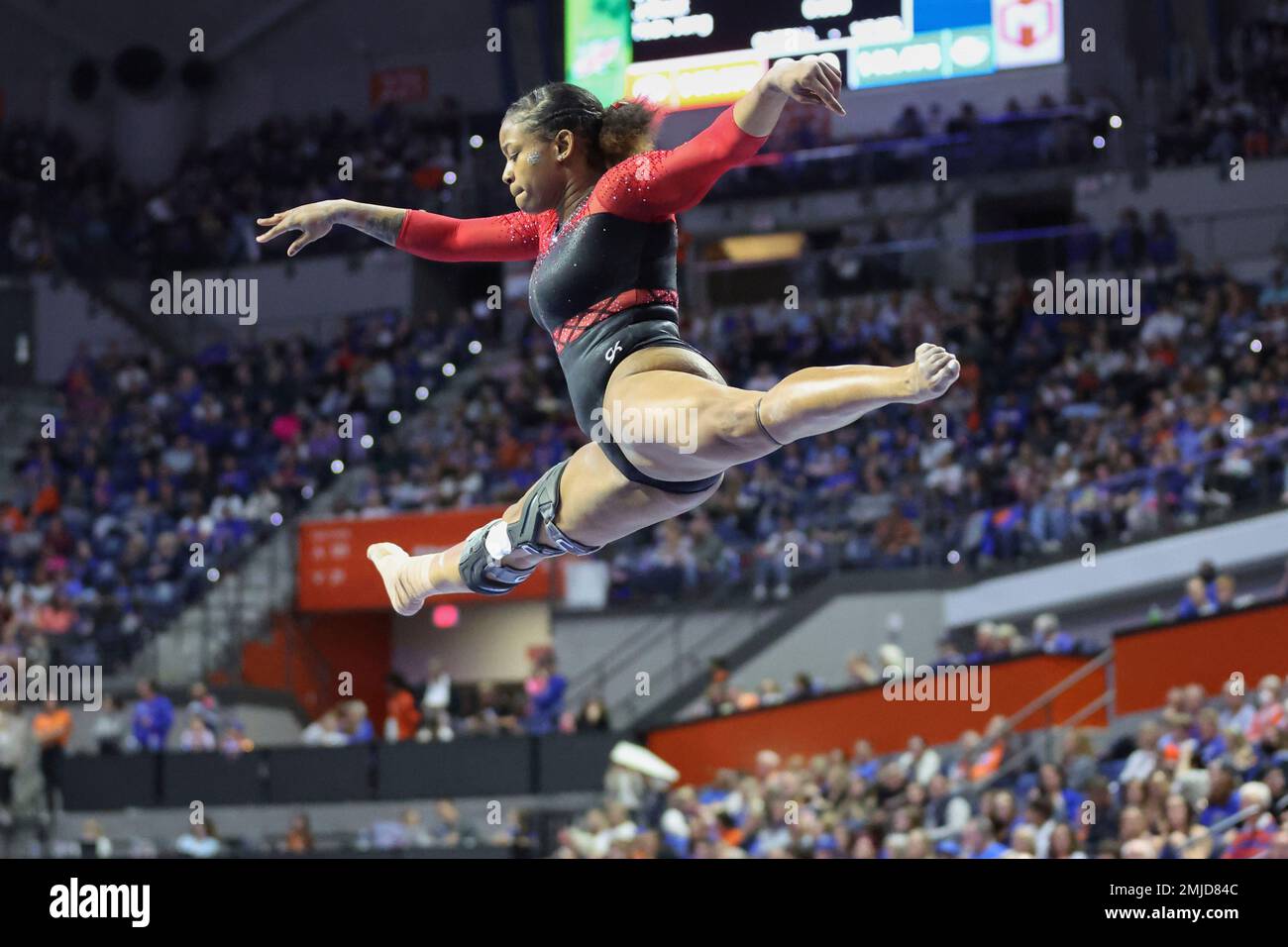 Georgia's Naya Howard competes on the beam during an NCAA gymnastics ...