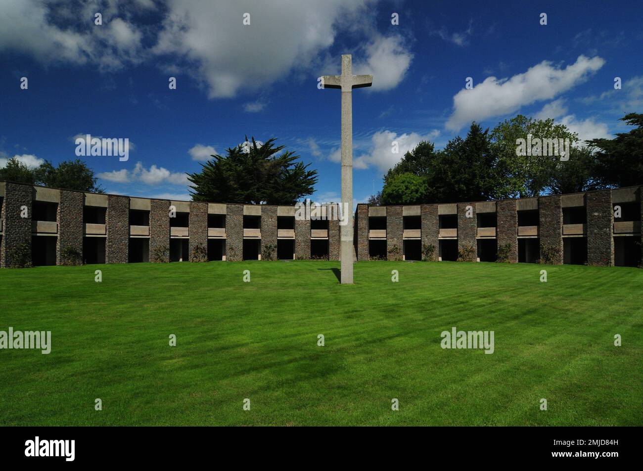 Giant Cross At German Graveyard Of WW 2 Soldiers Mont d'Huisnes In ...