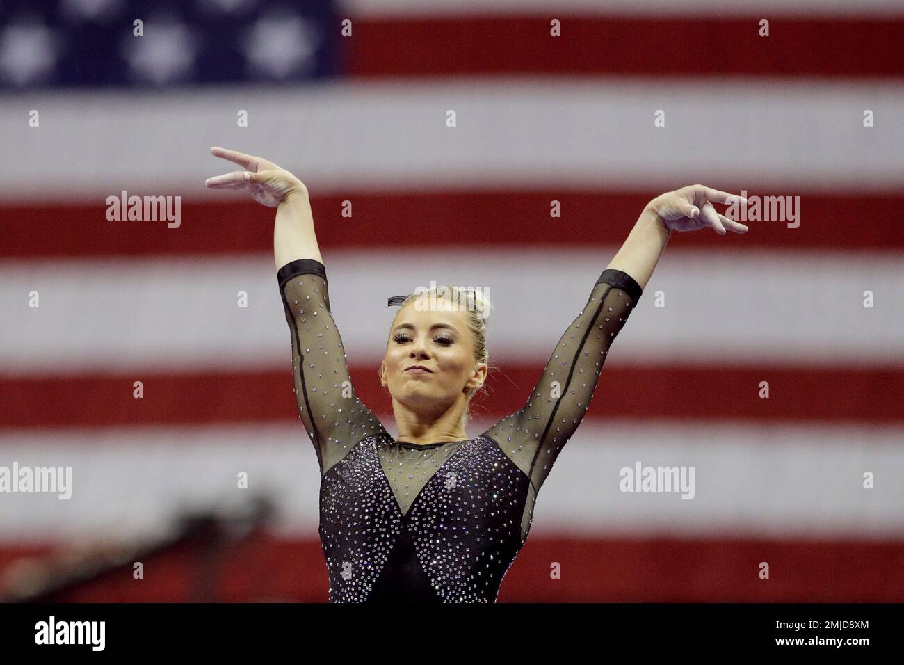 MyKayla Skinner competes in the vault during the senior women's ...