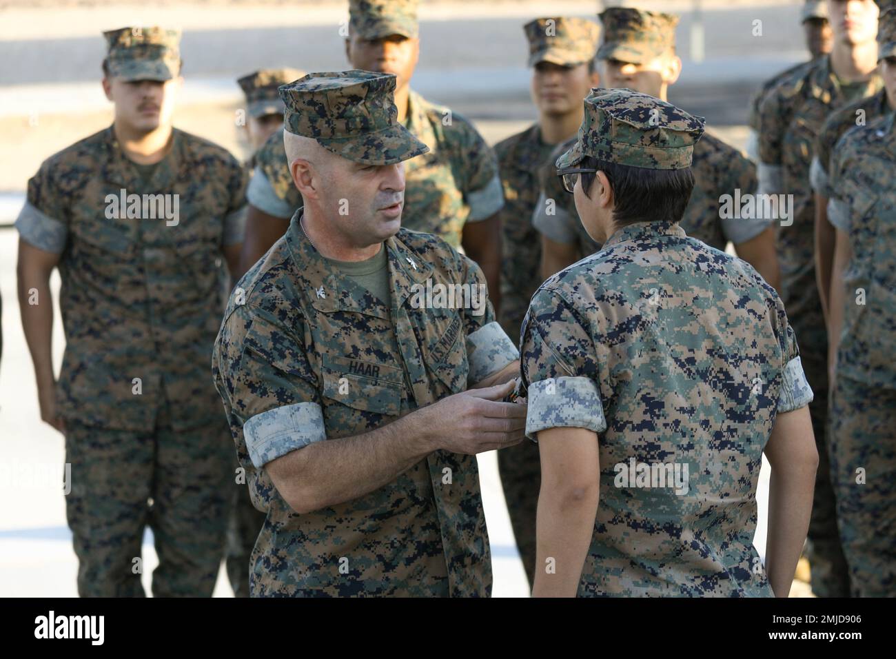 U.S. Marine Corps Col. Christopher Haar, commanding officer of Combat ...