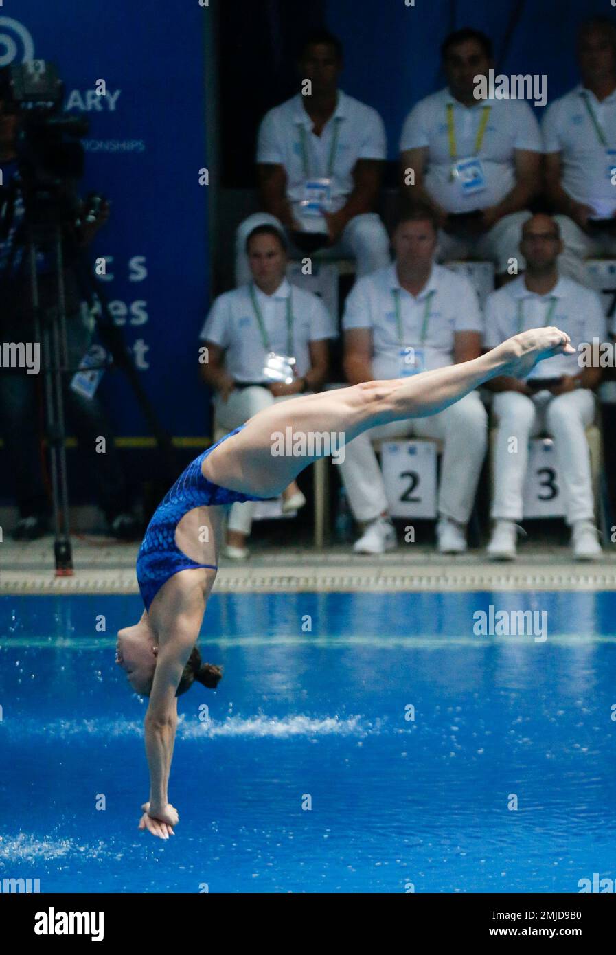Russia's Kristina Ilinykh competes on her way to win the bronze medals ...