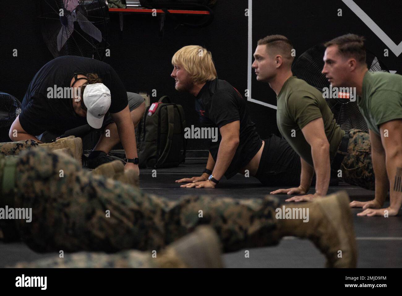 Paddy Pimblett, center, a mixed martial artist, participates in a ...