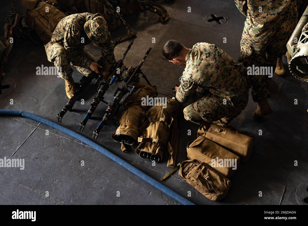U.S. Marines with Battalion Landing Team 2/5, 31st Marine Expeditionary ...