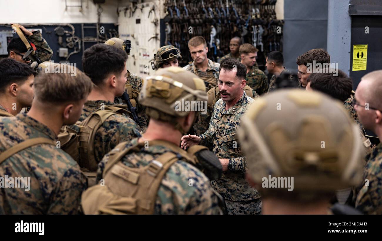 U.S. Marine Corps Capt. Christopher Adamsky, a company commander with ...