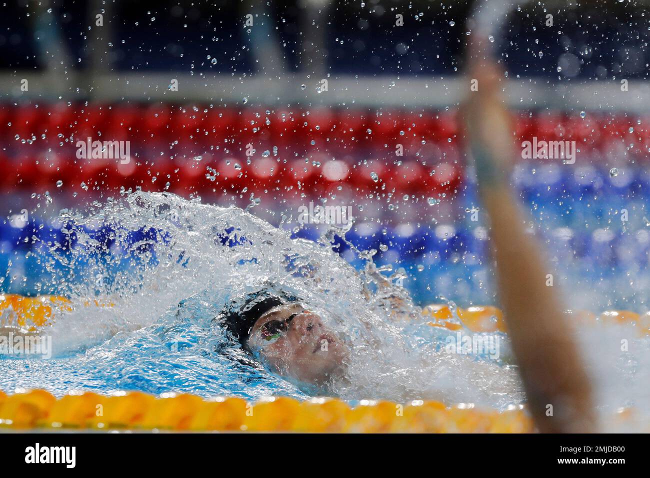 Charles Swanson of the United States swims for the gold medal in the ...