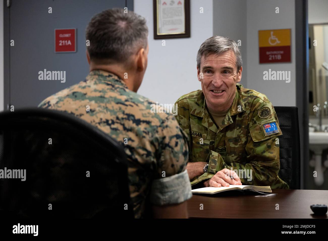 U.S. Marine Corps Col. Dean Schulz, Commanding Officer of Chemical ...