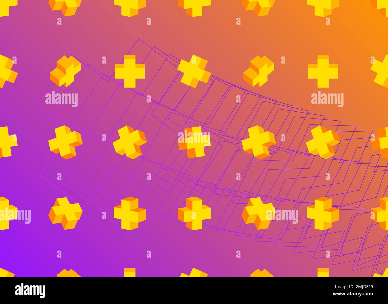 3D background wallpaper with gradient geometric cross shapes Stock ...