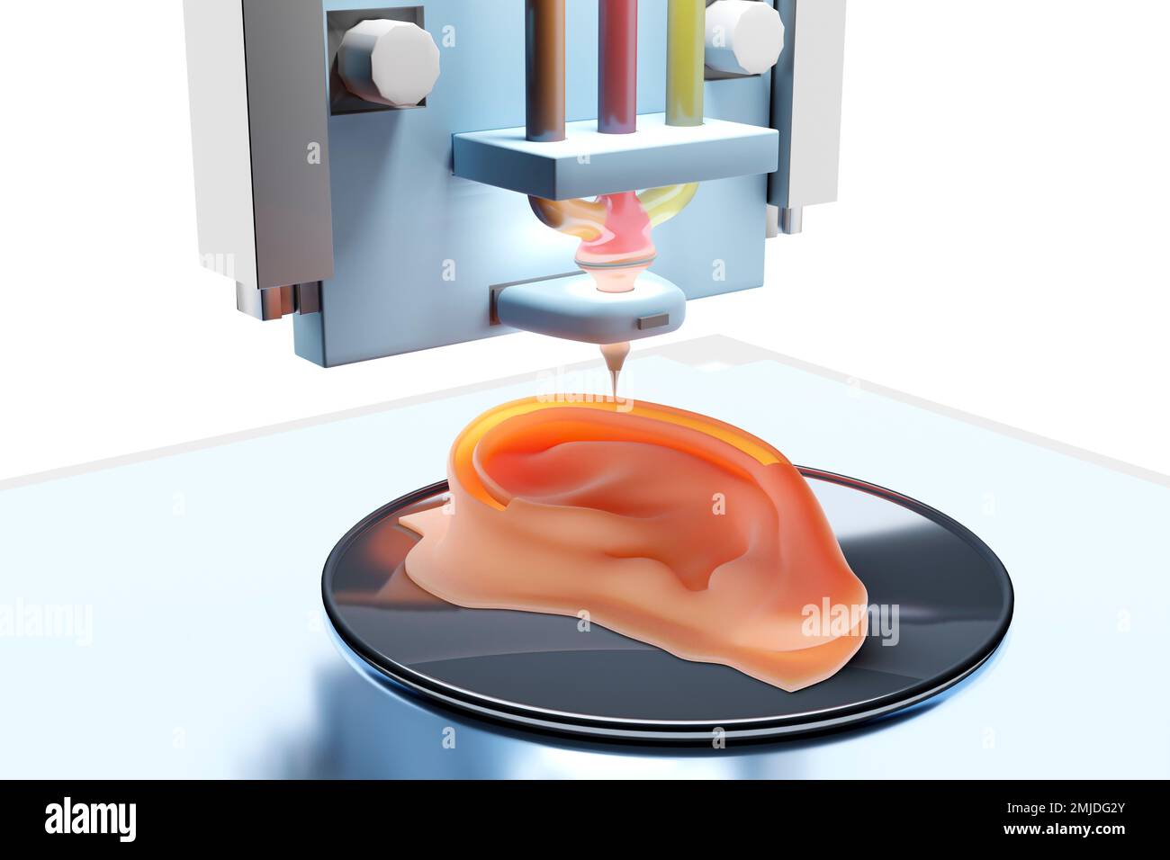 3D printing of an ear prosthesis, illustration Stock Photo - Alamy