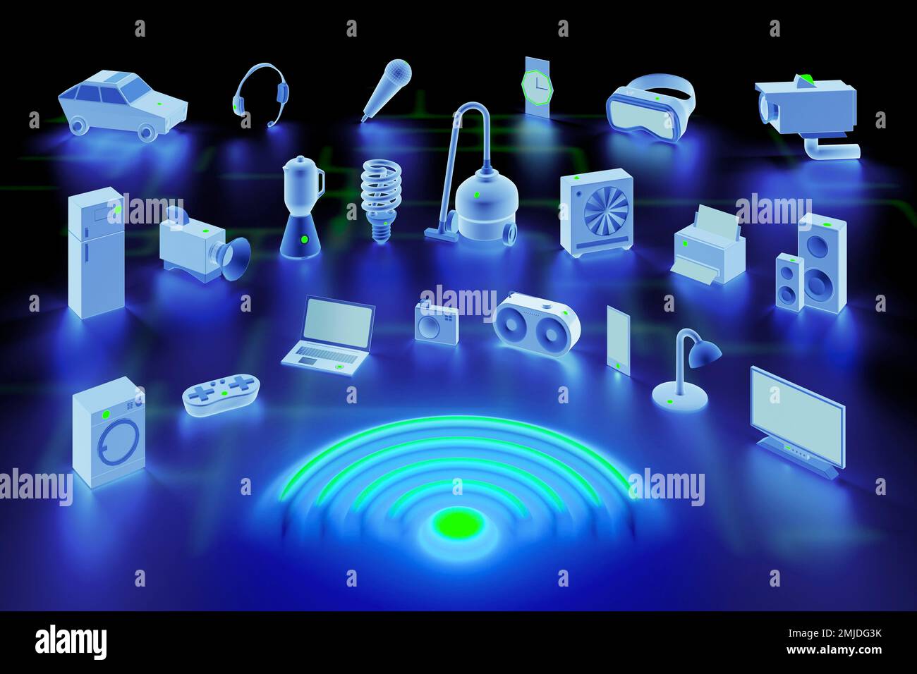 Internet of things and network logo, illustration Stock Photo - Alamy