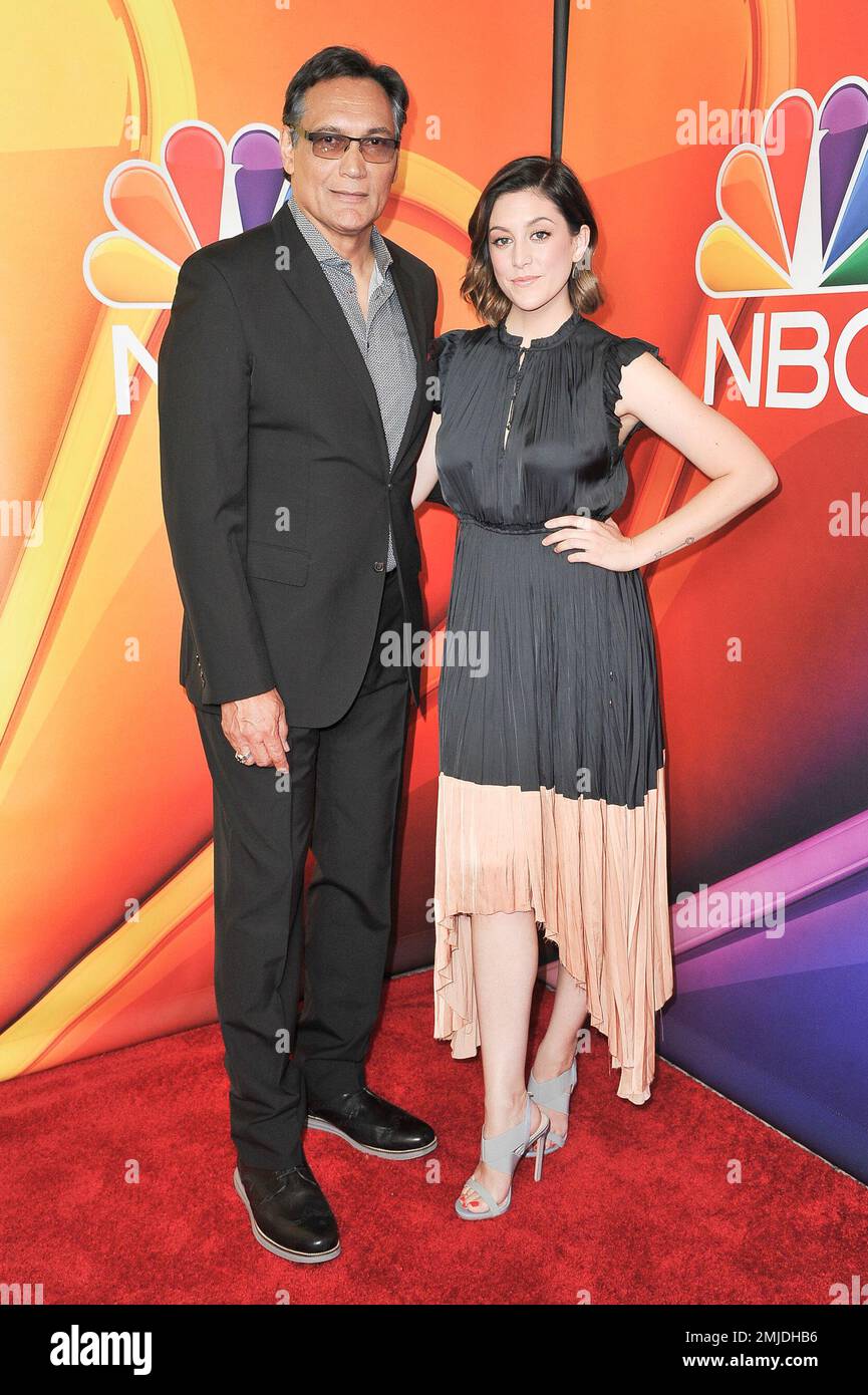 Jimmy Smits, left, and Caitlin McGee attend the NBC red carpet event ...