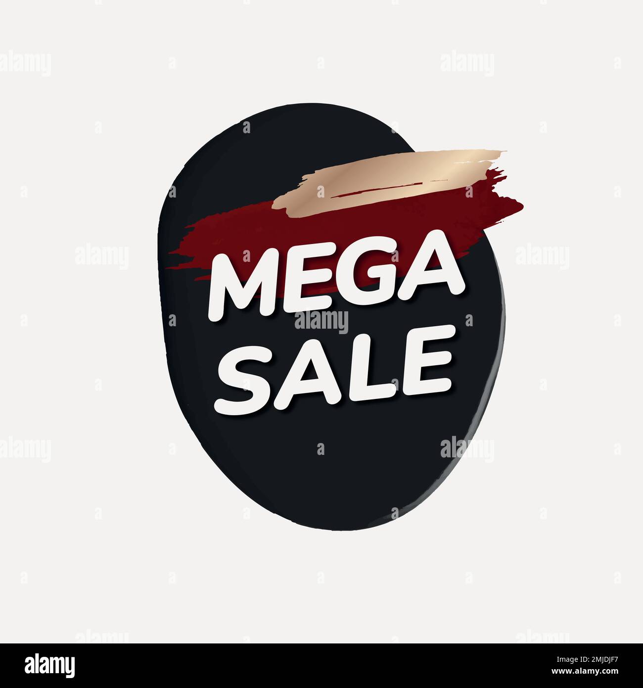 Mega sale badge sticker, paint texture, shopping image vector Stock ...