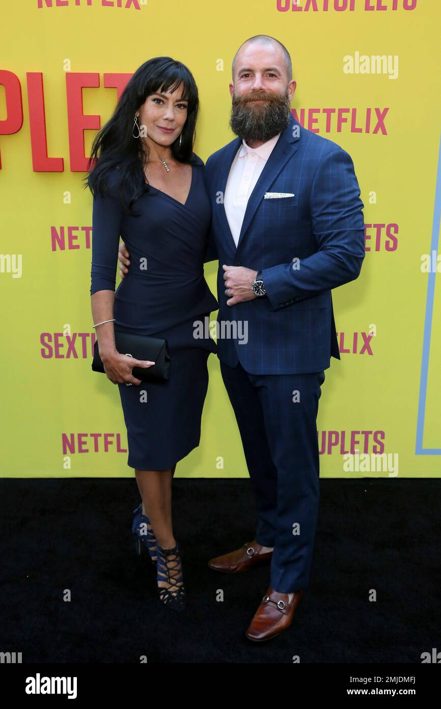 Michael Tiddes, right, and his wife attend the LA Premiere of ...