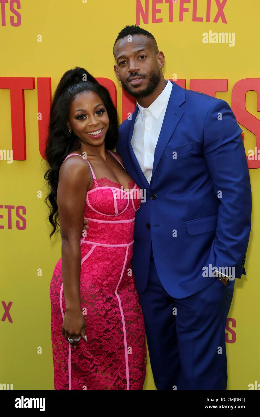 Bresha Webb, left, and Marlon Wayans attend the LA Premiere of ...