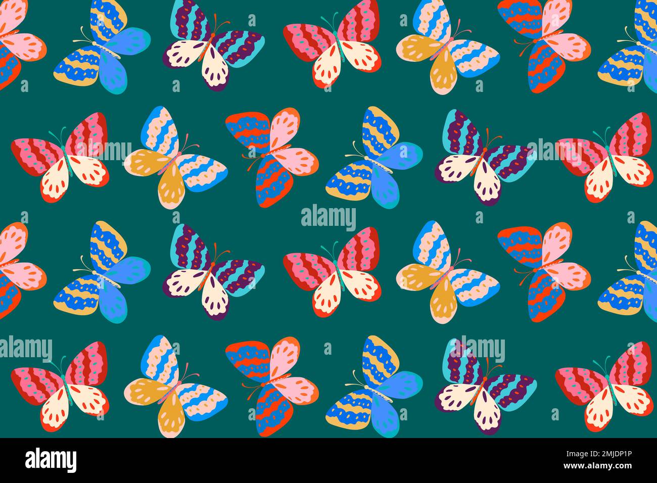 Pop art butterfly background, cute design vector Stock Vector Image ...