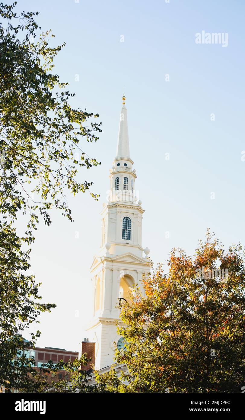 Rhode Island Buildings River Water columns old building Stock Photo - Alamy