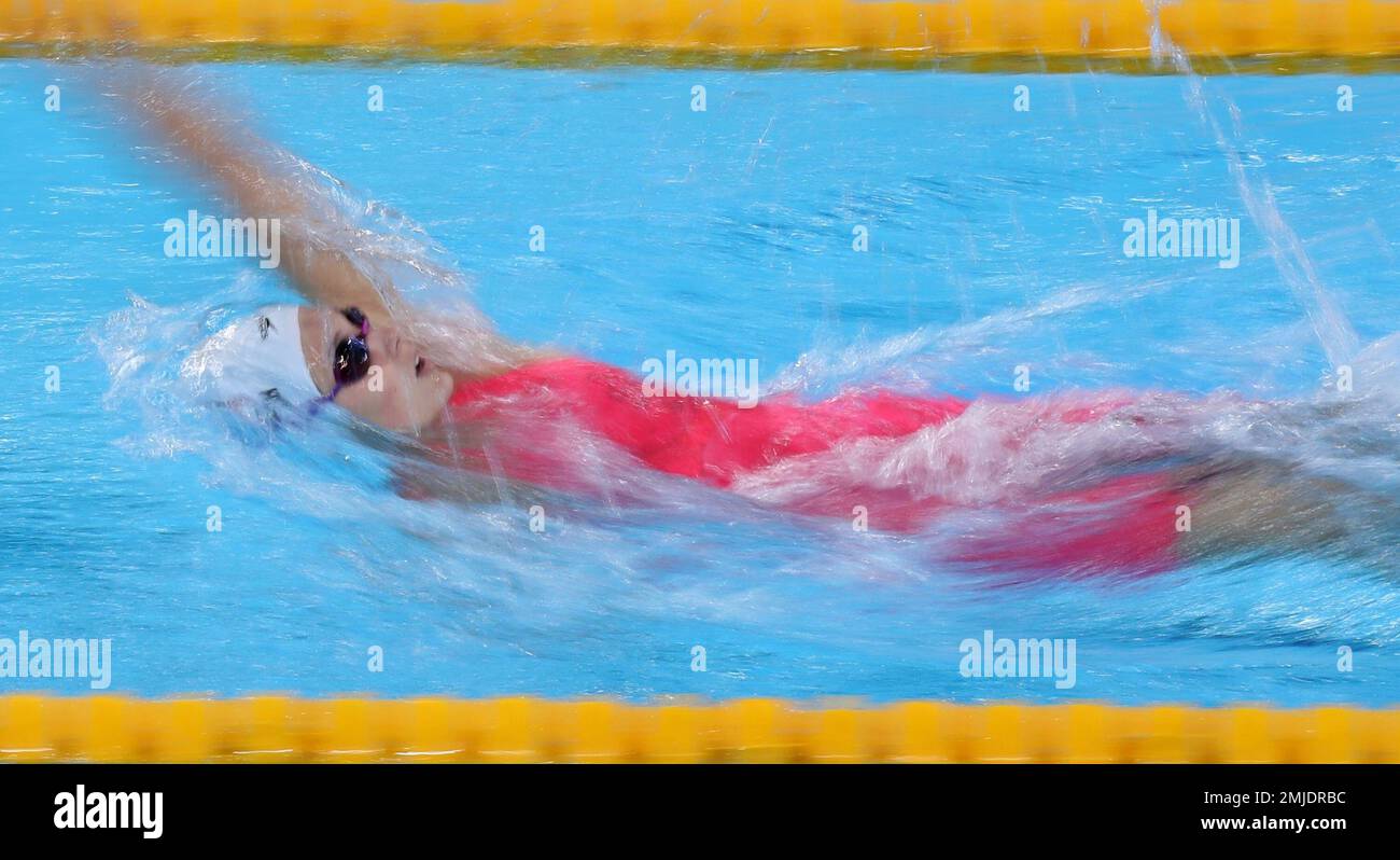 Alexandra Walsh of the United States competes in the women's swimming ...