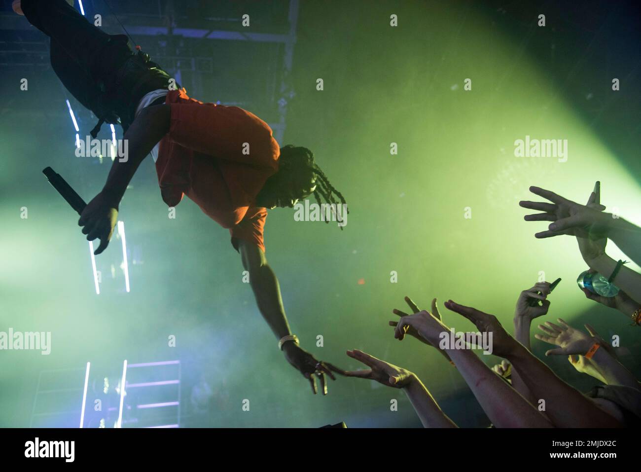 Joey Bada$$ performs during the Beast Coast concert on the Escape from ...