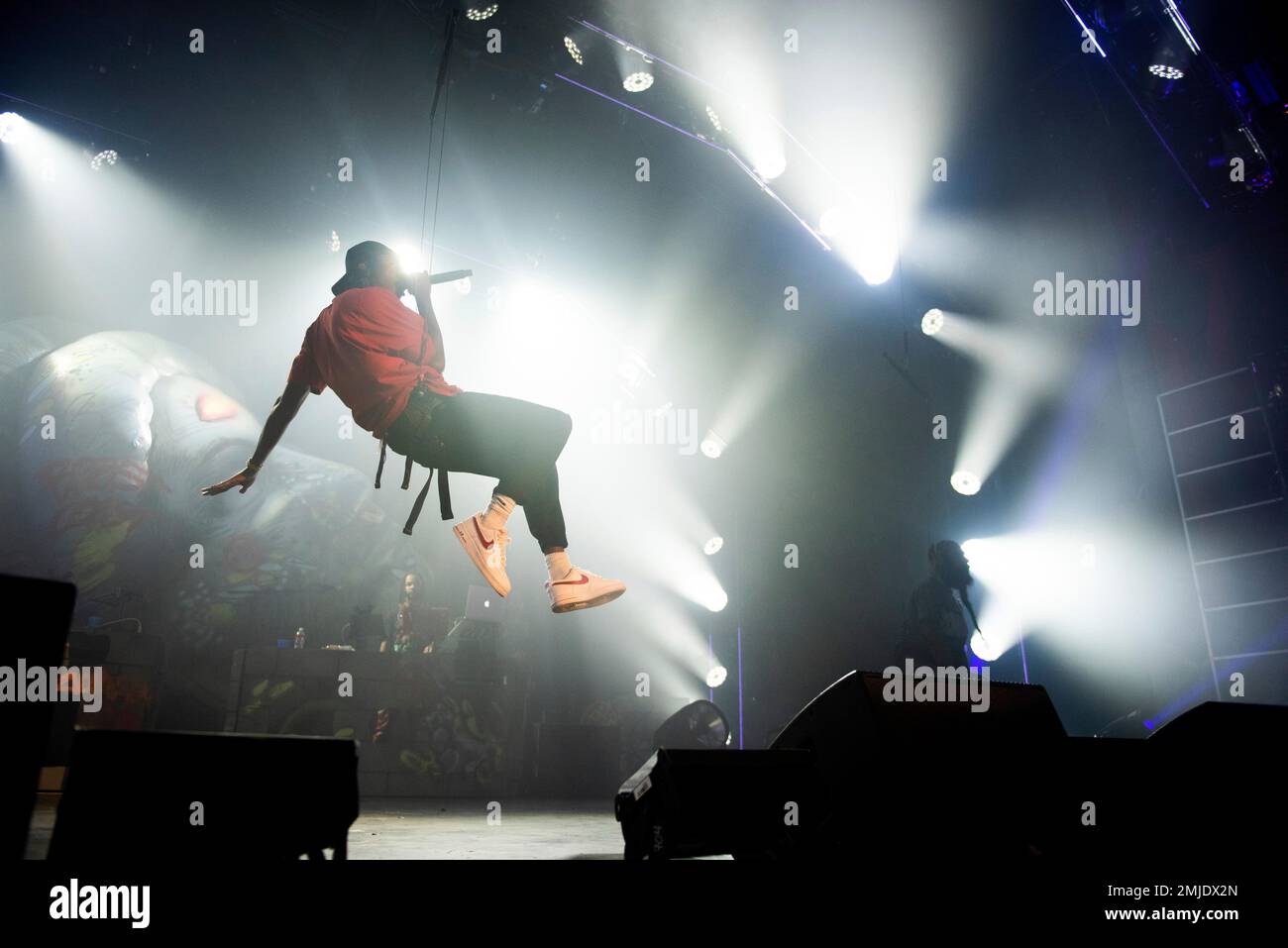 Joey Bada$$ performs during the Beast Coast concert on the Escape from ...