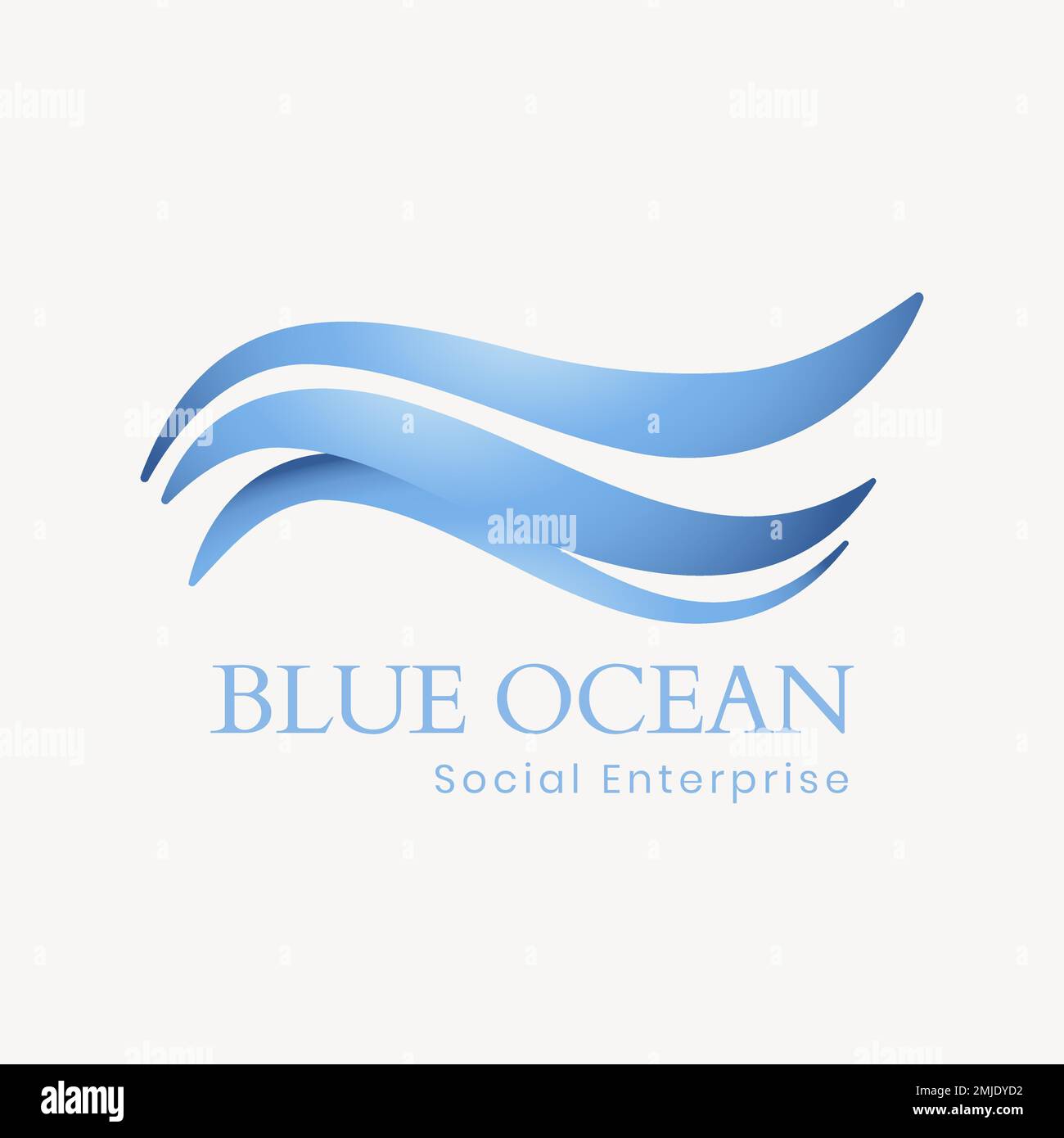 Creative ocean logo template, water illustration for business vector ...
