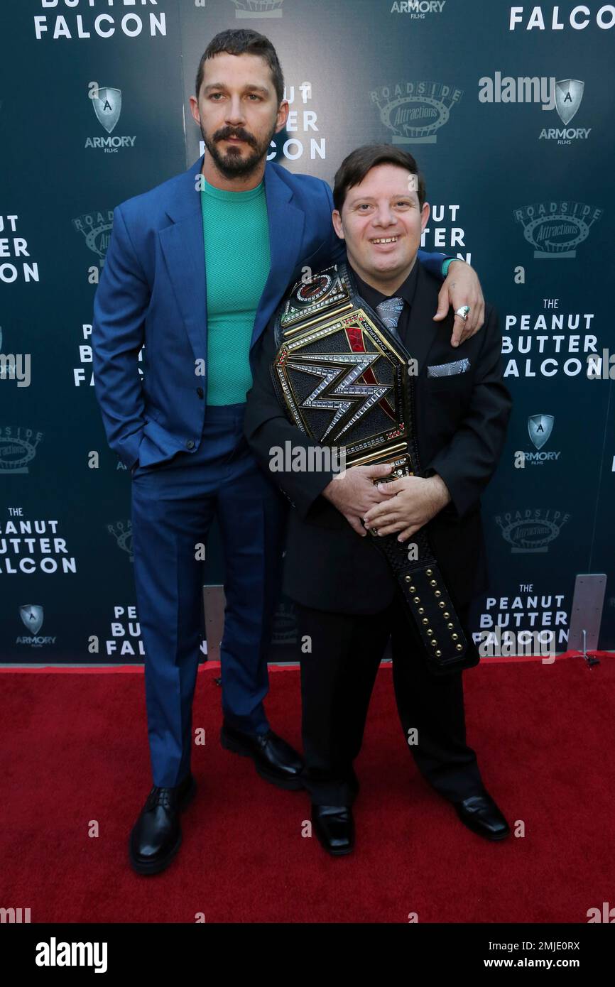 Shia LaBeouf, left, and Zack Gottsagen arrive at the LA Special ...