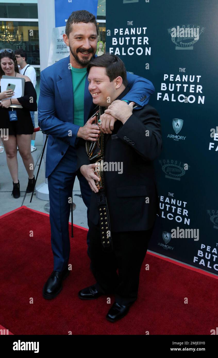 Shia LaBeouf, left, and Zack Gottsagen arrive at the LA Special ...