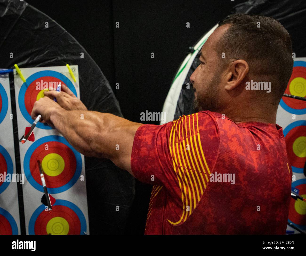 U.S. Marine Corps Staff Sgt. Robert Dominguez, veteran, competes in ...