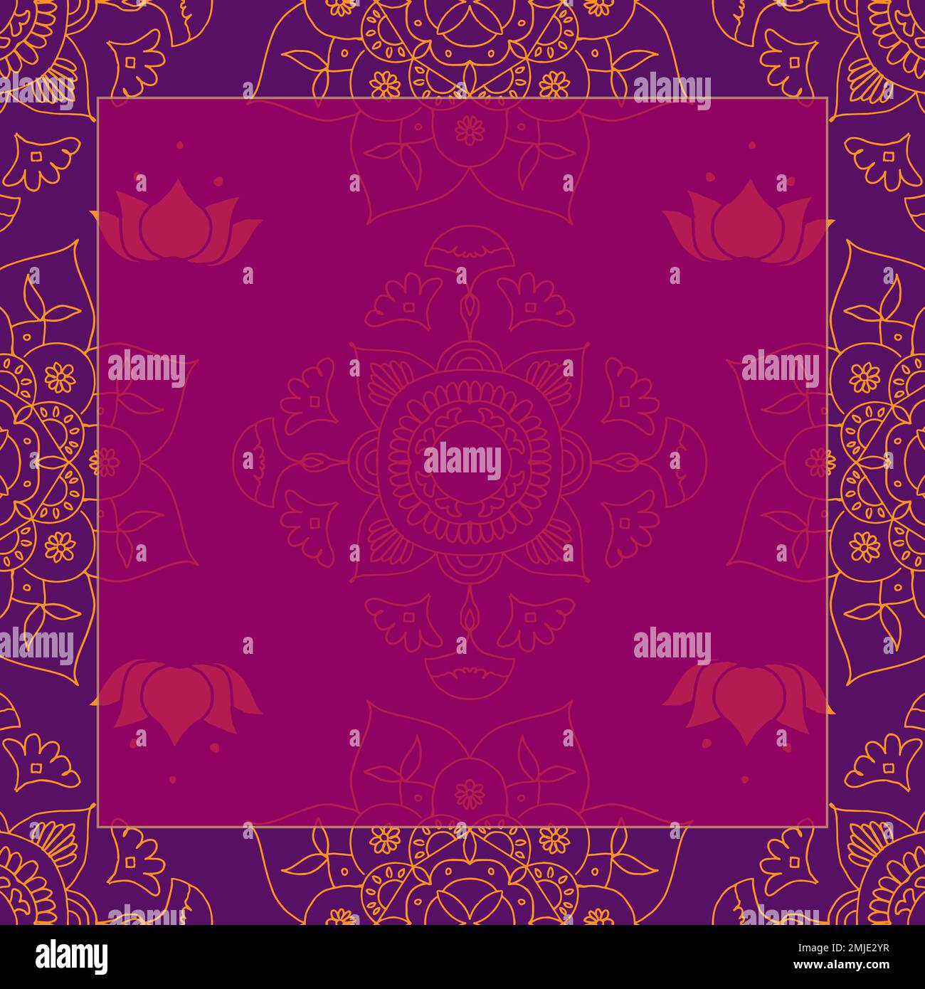 Vector Diwali festival rangoli Indian frame Stock Vector Image & Art ...