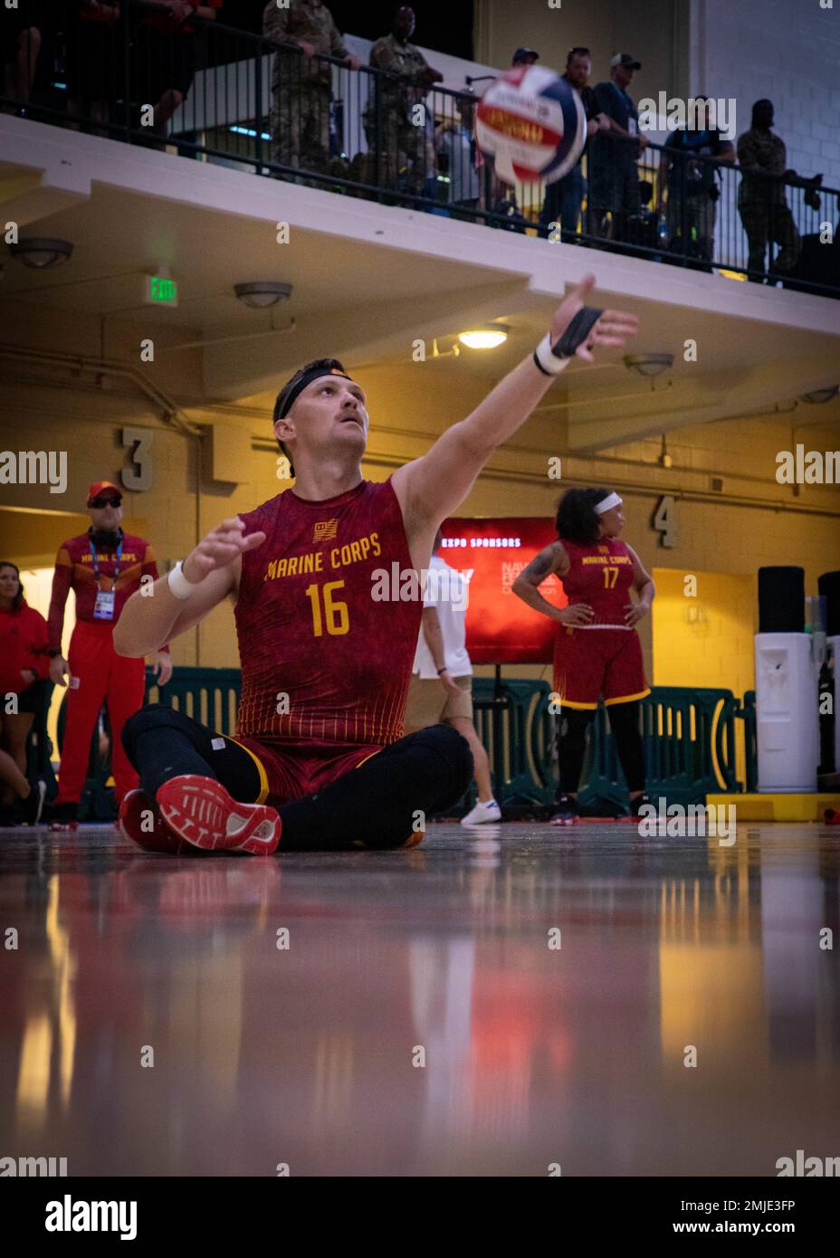 U.S. Marine Corps Lance Cpl. Wesley Pincince, veteran, competes in ...