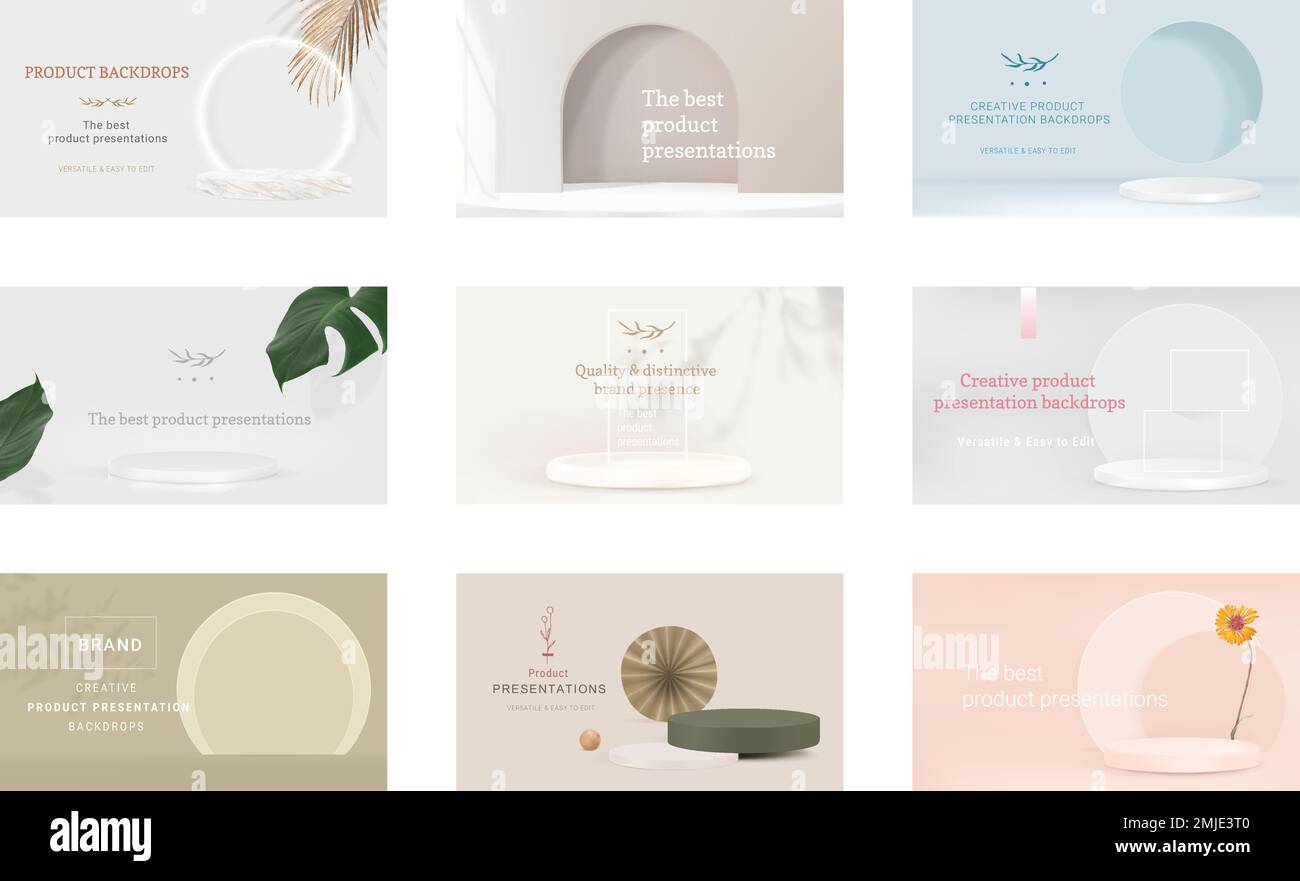 Simple product backdrop template vector set Stock Vector Image & Art ...