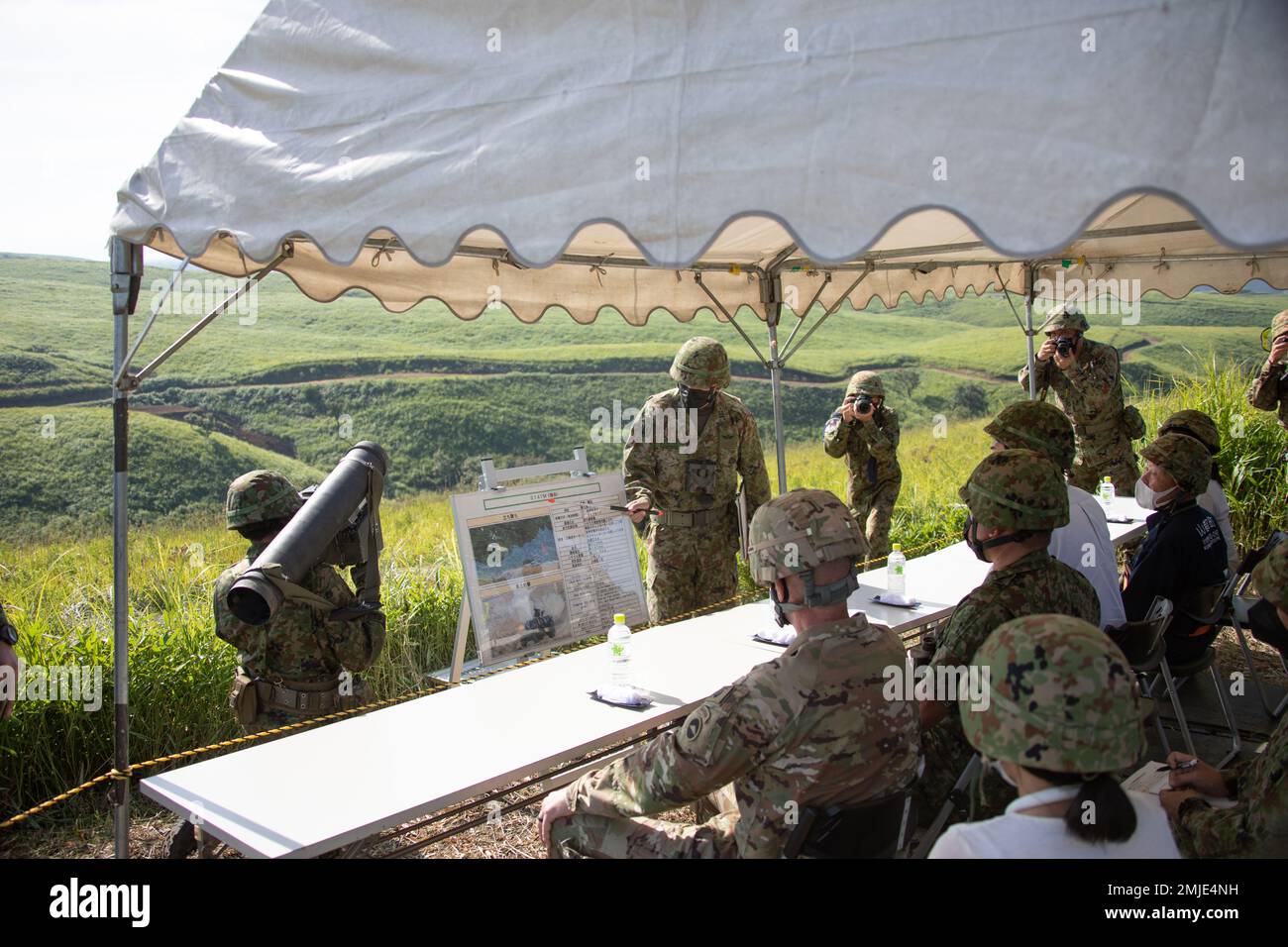 Japan Ground Self-Defense Force members demonstrate the capabilities of ...