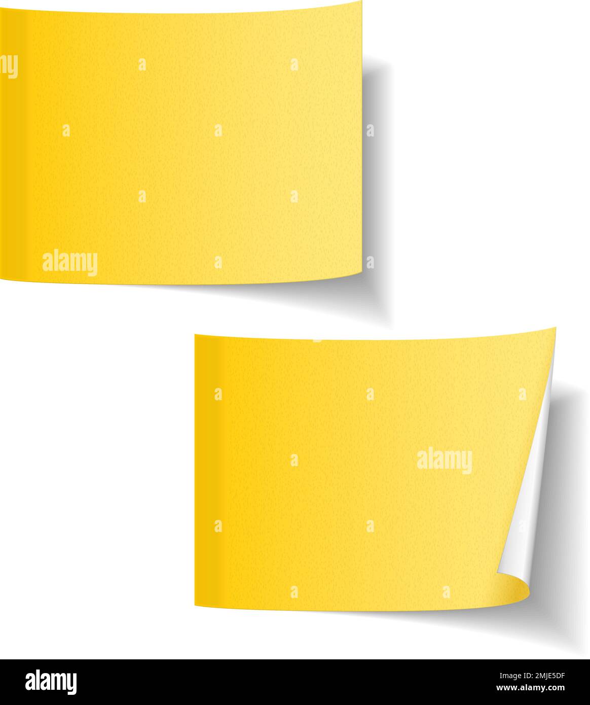 Blank yellow paper sticky notes, vector eps10 illustration Stock Vector ...