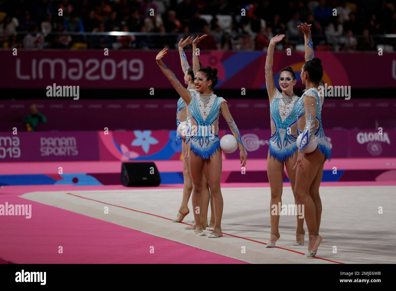Team Brazil waves to the crowd after competing in five balls in the ...