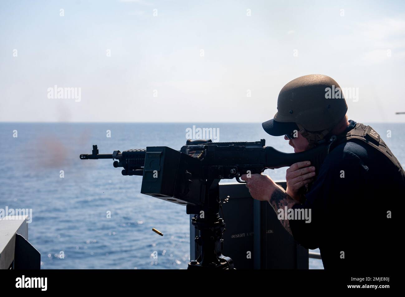EAST CHINA SEA (Aug. 27, 2022) Chief Gunner’s Mate Jace Jones, from ...