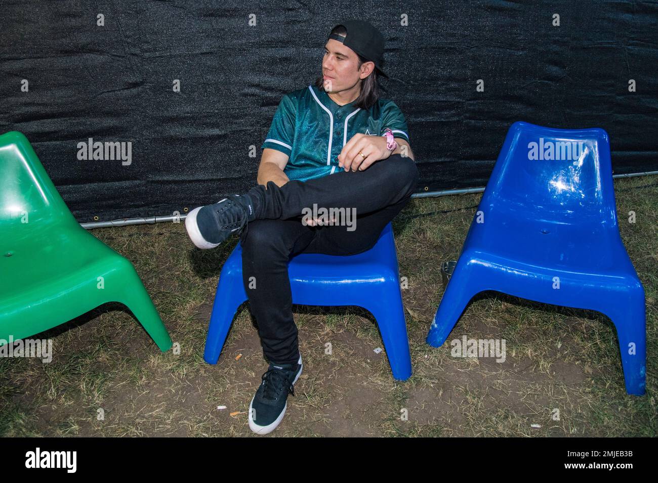 Gryffin poses for a portrait on day three of Lollapalooza in Grant Park ...