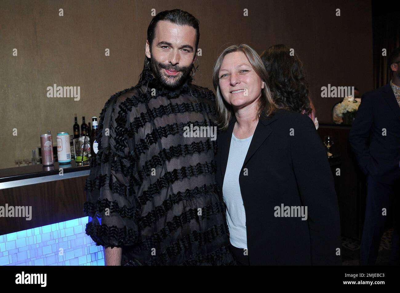 Jonathan Van Ness and Cindy Holland attend the 35th annual TCA Awards ...
