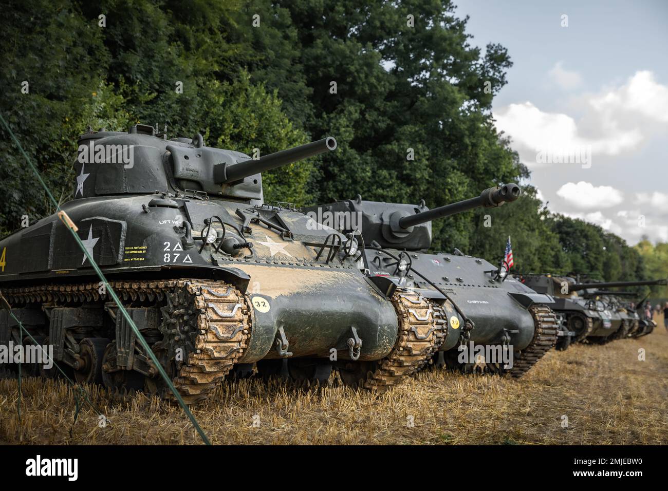 Photo of various World War 2 tanks on display as part of the Tanks in ...