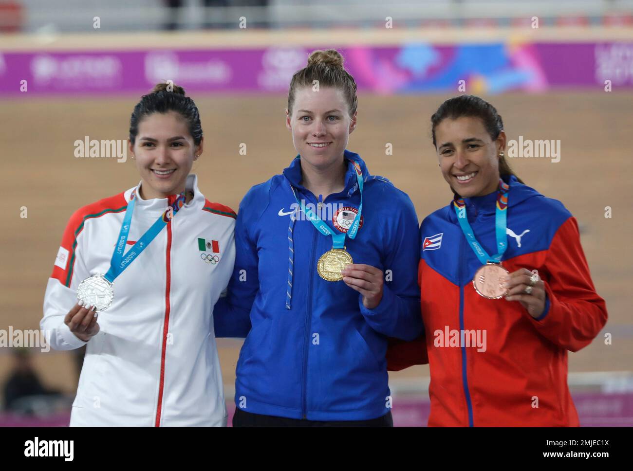 Gold medalist Jennifer Valente of the United States, center, silver ...