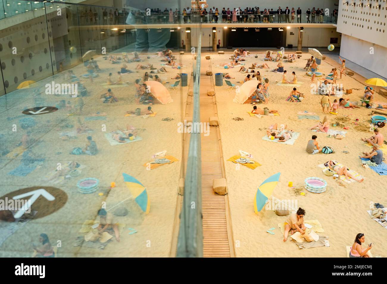 Actors perform the Lituanian opera intervention called 'Sun & Sea' at ...