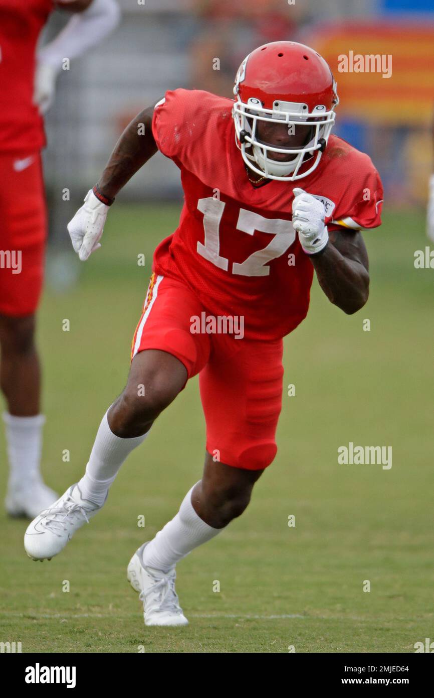 Kansas City Chiefs wide receiver Mecole Hardman runs during NFL ...