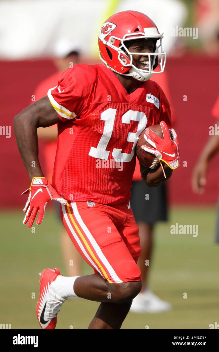 Kansas City Chiefs wide receiver Bryon Pringle runs the ball during NFL ...
