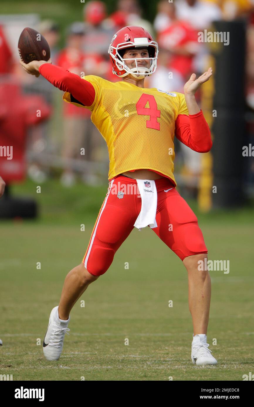 Kansas City Chiefs quarterback Chad Henne throws during NFL football ...