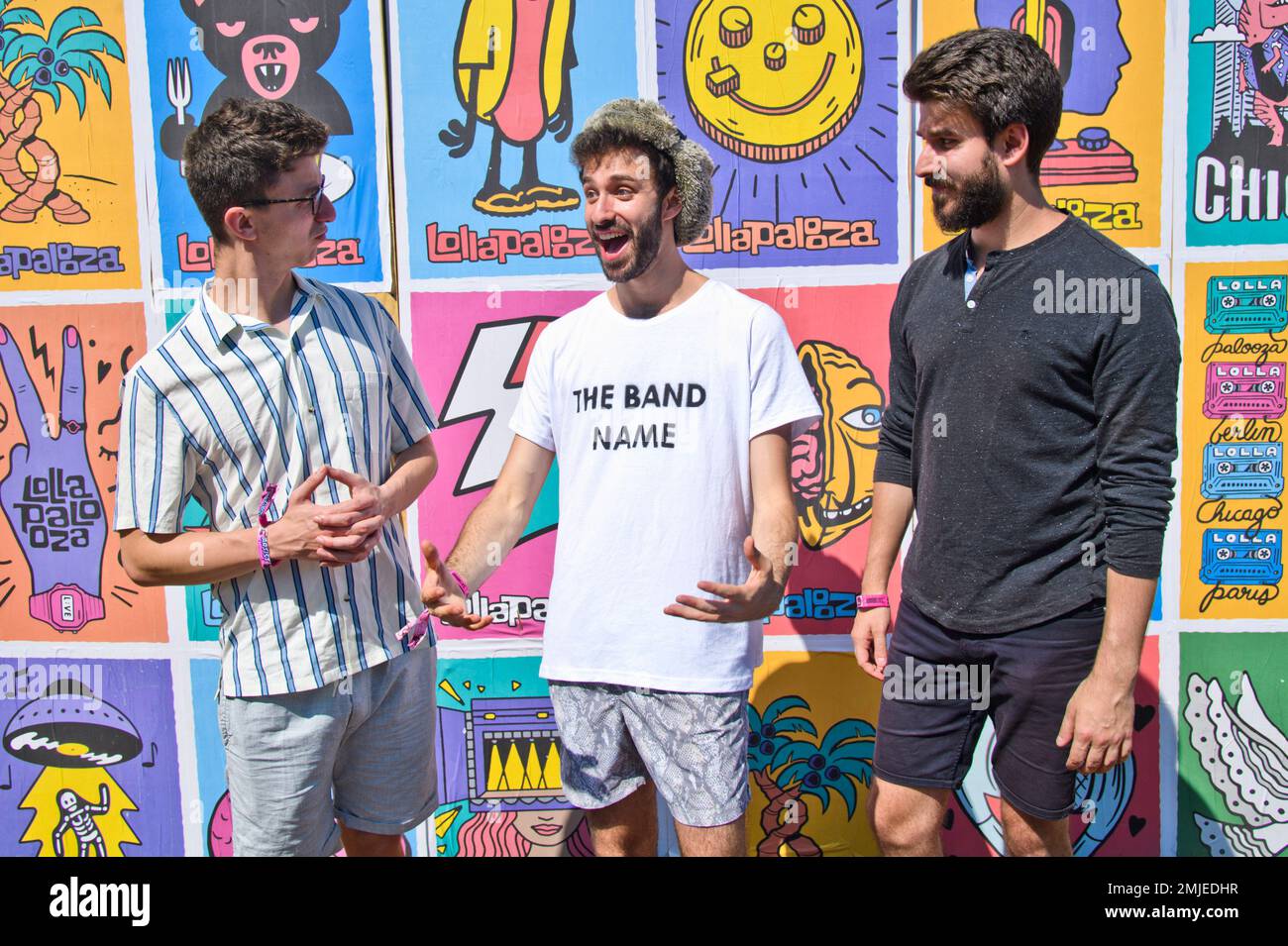 Ryan Met, left, Jack Met, center, and Adam Met, right, of AJR pose for ...