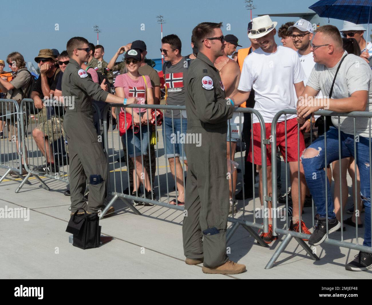 U.S. Air Force F-22 Raptor pilots assigned to the 90th Expeditionary ...