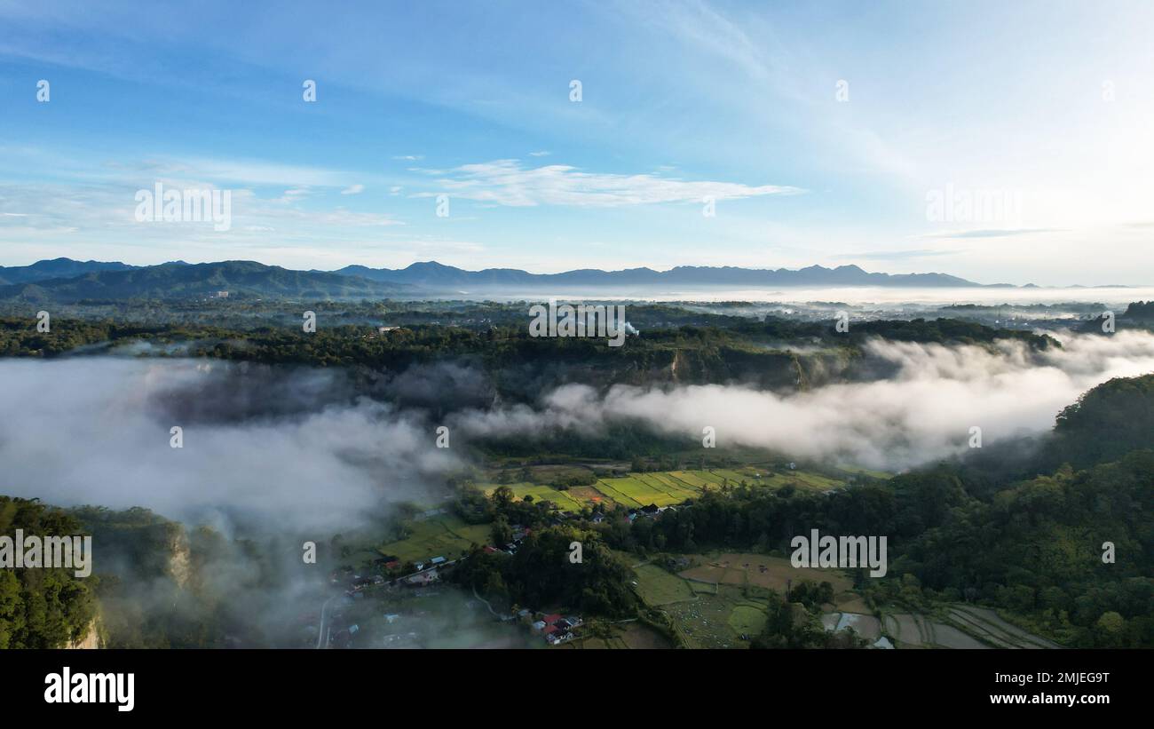 Aerial View of Ngarai Sianok Canyon, Tabiang Takuruang, Sumatera Barat ...