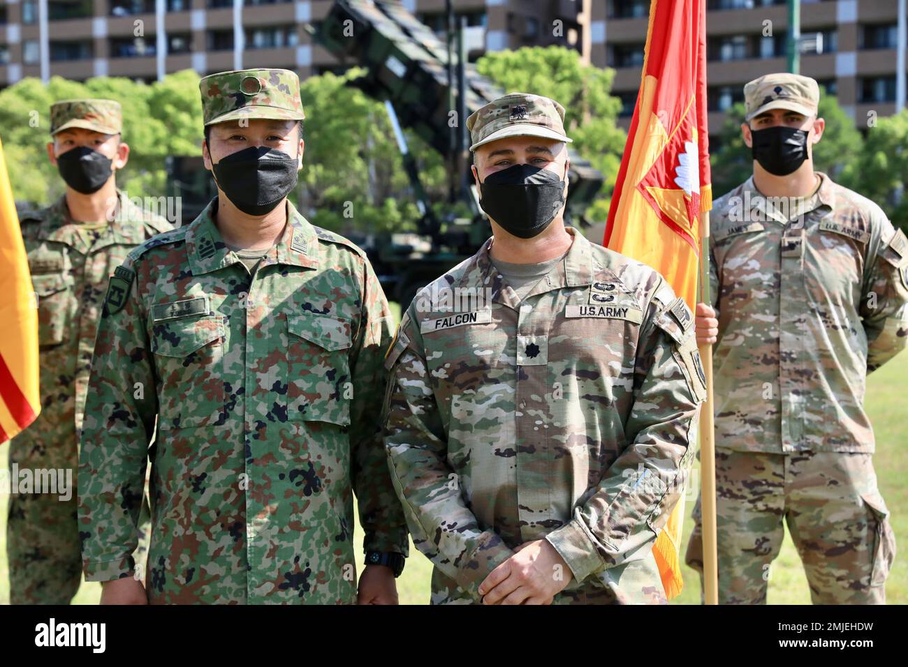 Col. Yosuke Ueno, Commander of 7th Anti-Aircraft Artillery Group, Japan ...