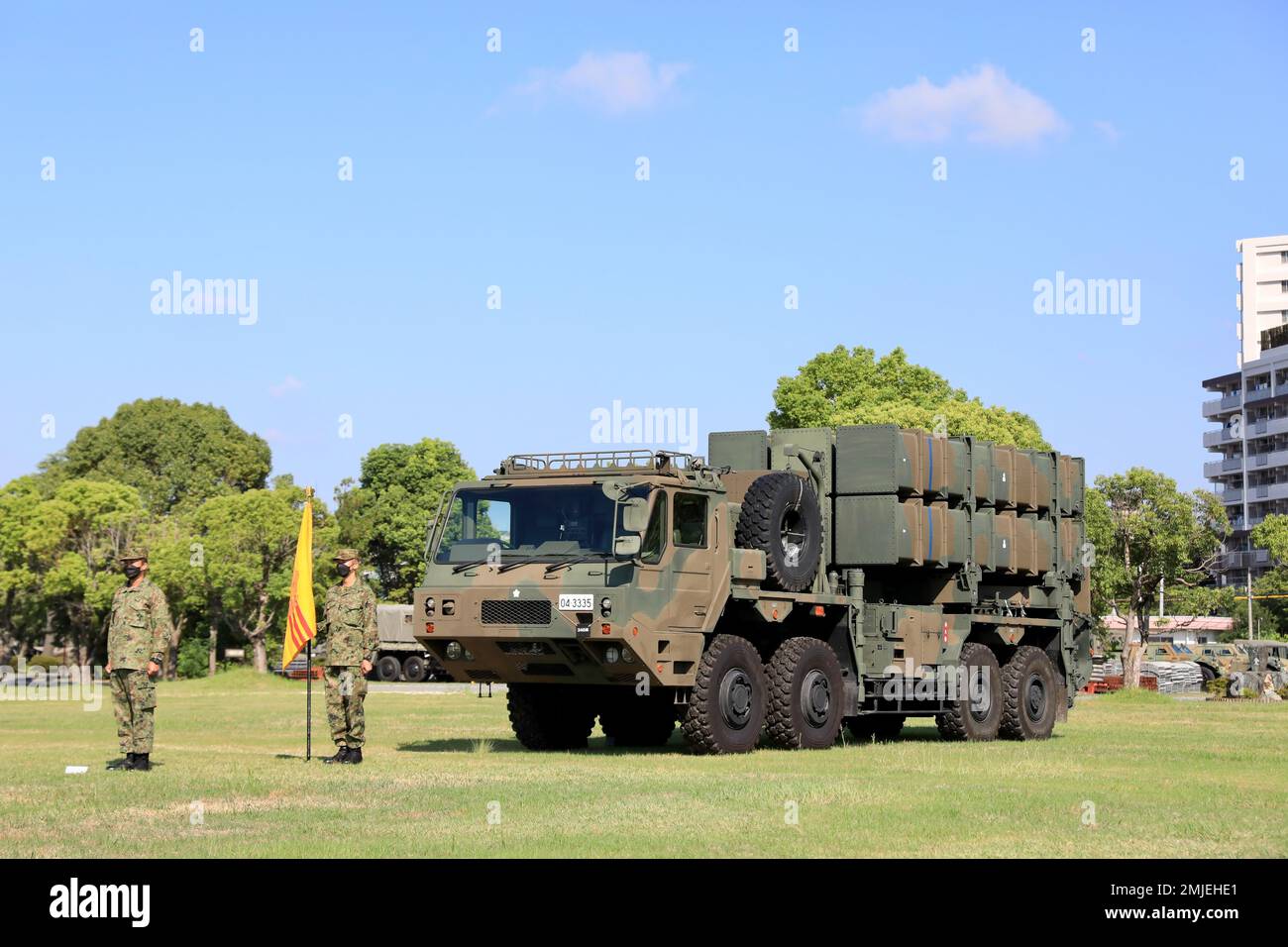 Col. Yosuke Ueno, Commander of 7th Anti-Aircraft Artillery Group, Japan ...